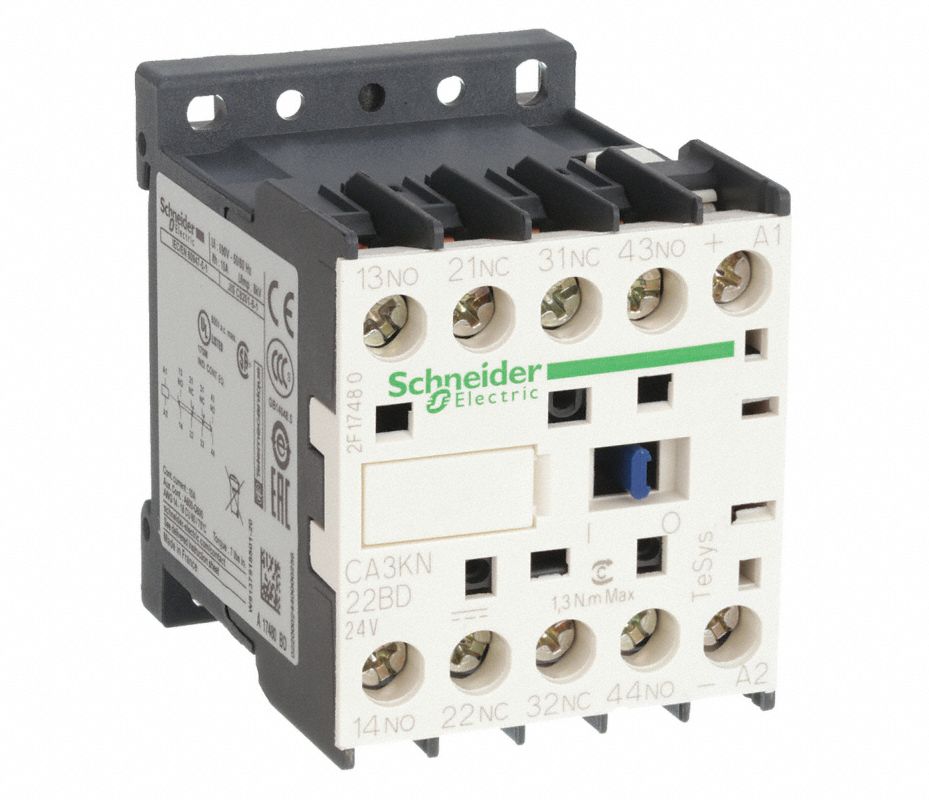 SCHNEIDER Relevador d/Cont. IEC,2NO/2NC,Volt 24VCD - Relevadores Estilo ...