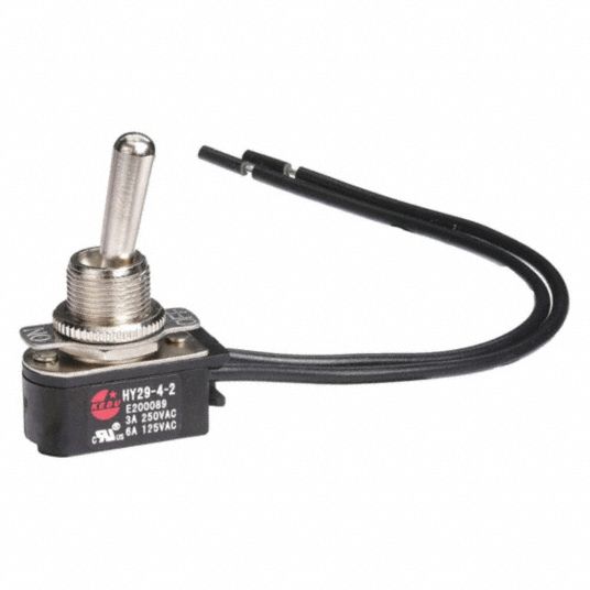 POWER FIRST, SPST, Wire Leads Connection, Toggle Switch - 2VLN4|2VLN4 ...
