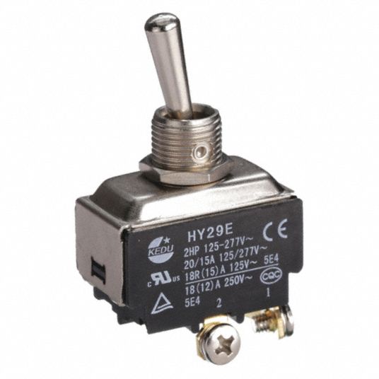 POWER FIRST, DPST, Screw Terminals Connection, Toggle Switch - 2VLN8 ...