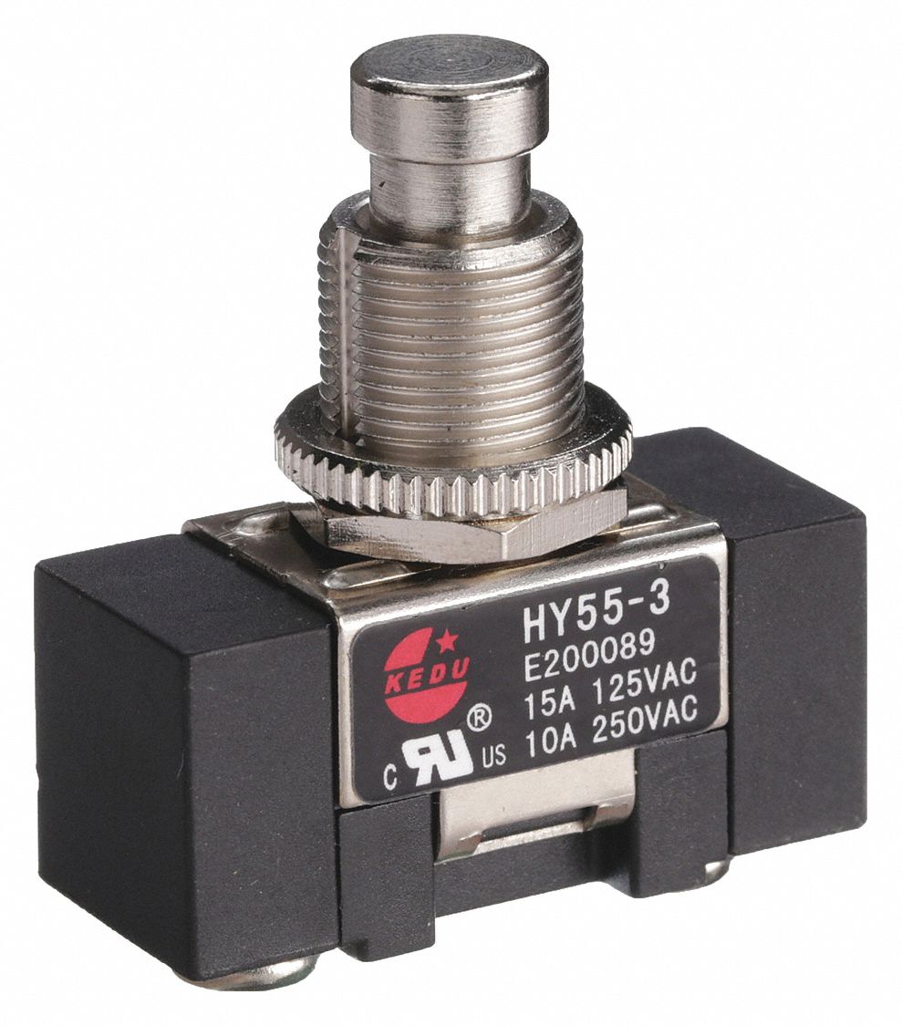 POWER FIRST, 2 Buttons, SPST, Miniature Pushbutton Switch - 2VLP8|2VLP8 ...