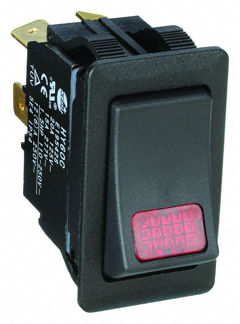 POWER FIRST, SPST, On/Off, Lighted Rocker Switch - 2VLR6|2VLR6 - Grainger