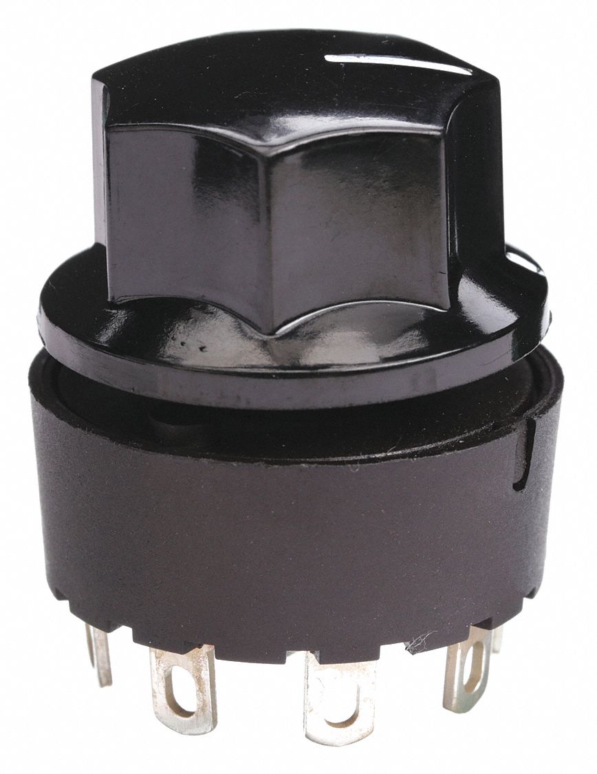 POWER FIRST, SP4T, 1/2 in Panel Mounting SIze, Rotary Switch - 2VLT6 ...