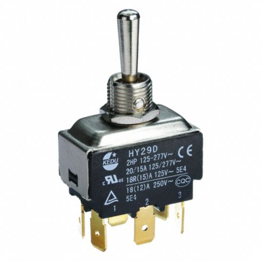 POWER FIRST, 6 Connections, DPDT, Toggle Switch - 2VLU3|2VLU3 - Grainger