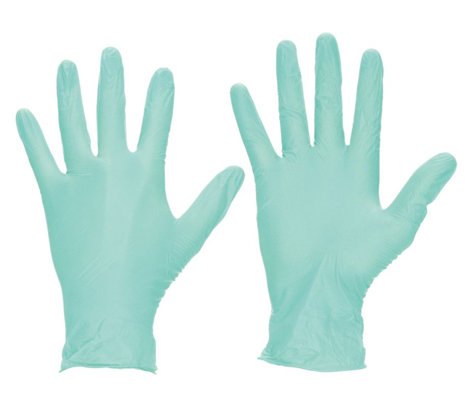 MICROFLEX Guantes Desechables de Nitrilo Verde Libre de Polvo Sin Forro ...