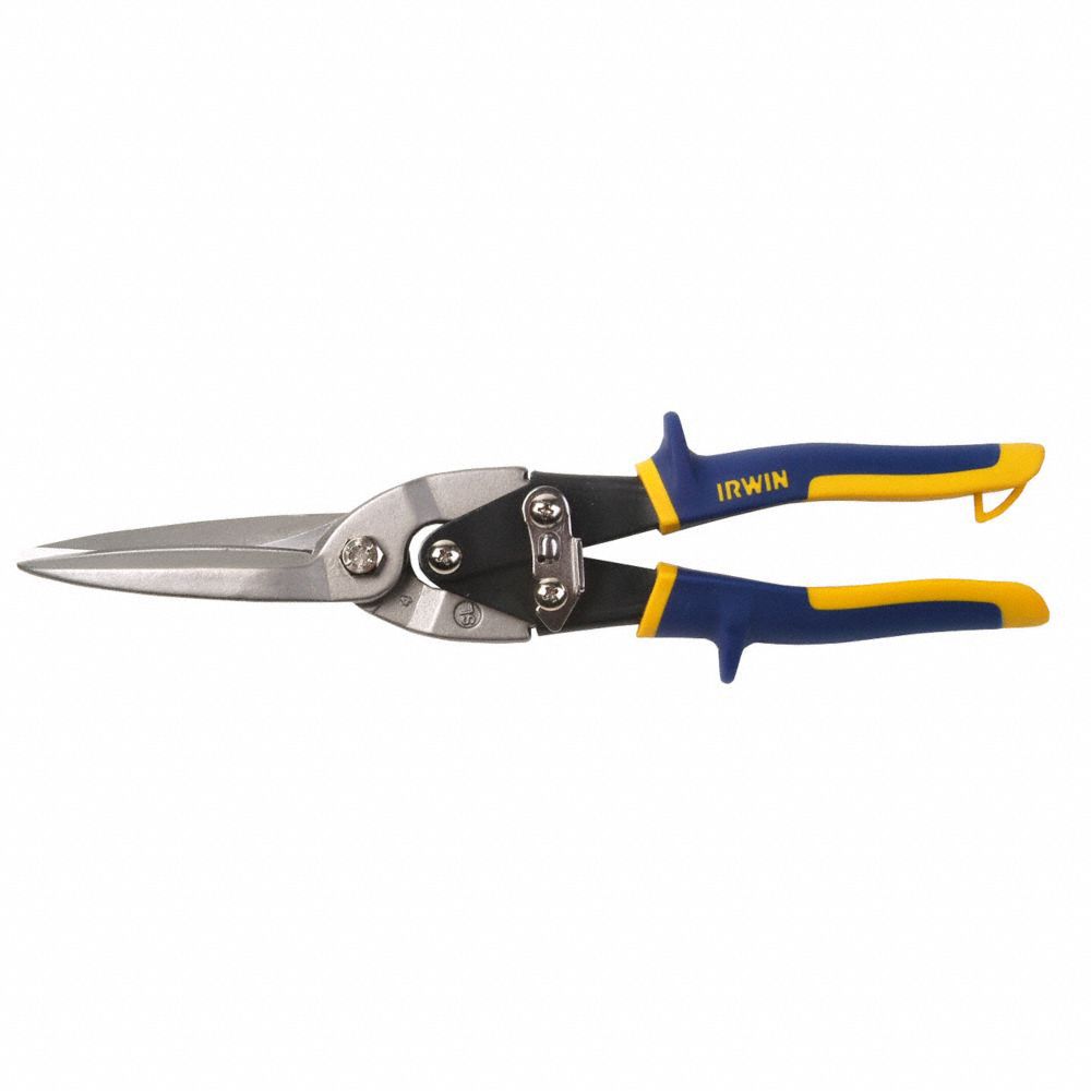 IRWIN, Straight, 11 3/4 in Overall Lg, Metal Cutting Snip - 2VU92|21304 ...