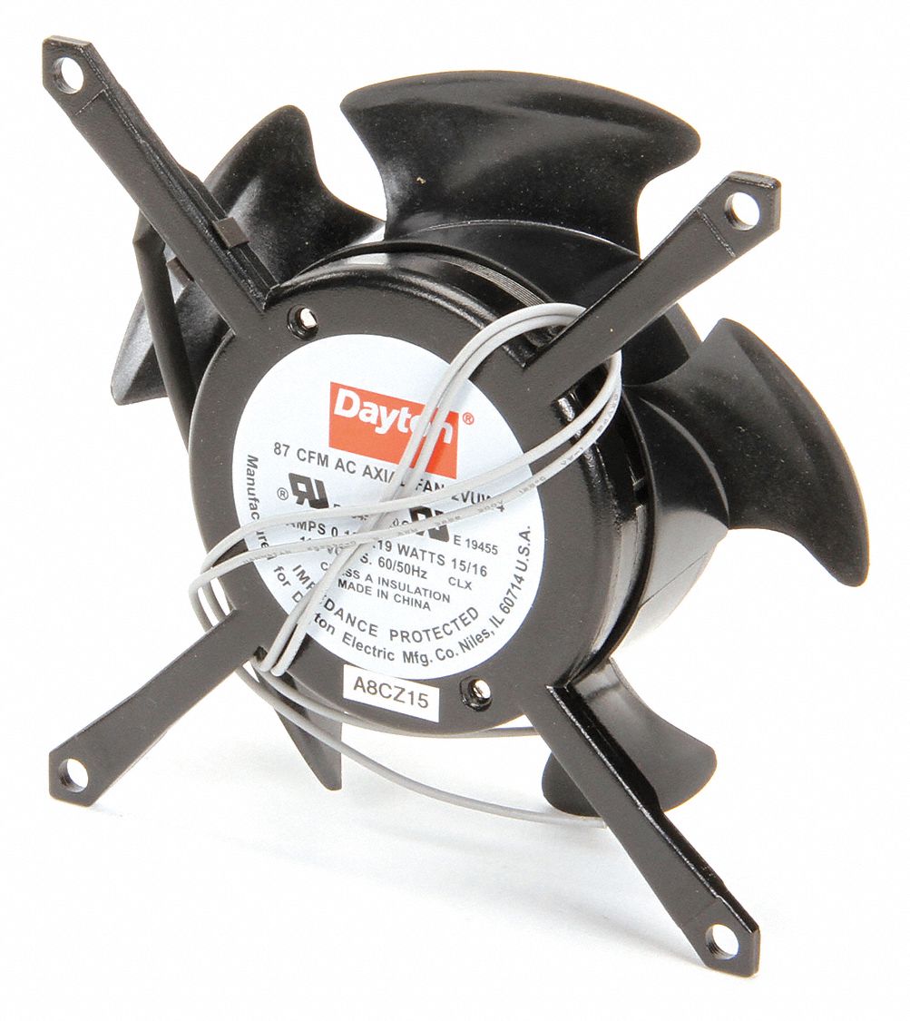 DAYTON, 4 7/16 in Ht, 1 1/2 in Dp, Standard Skeleton Axial Fan - 2VUW4 ...