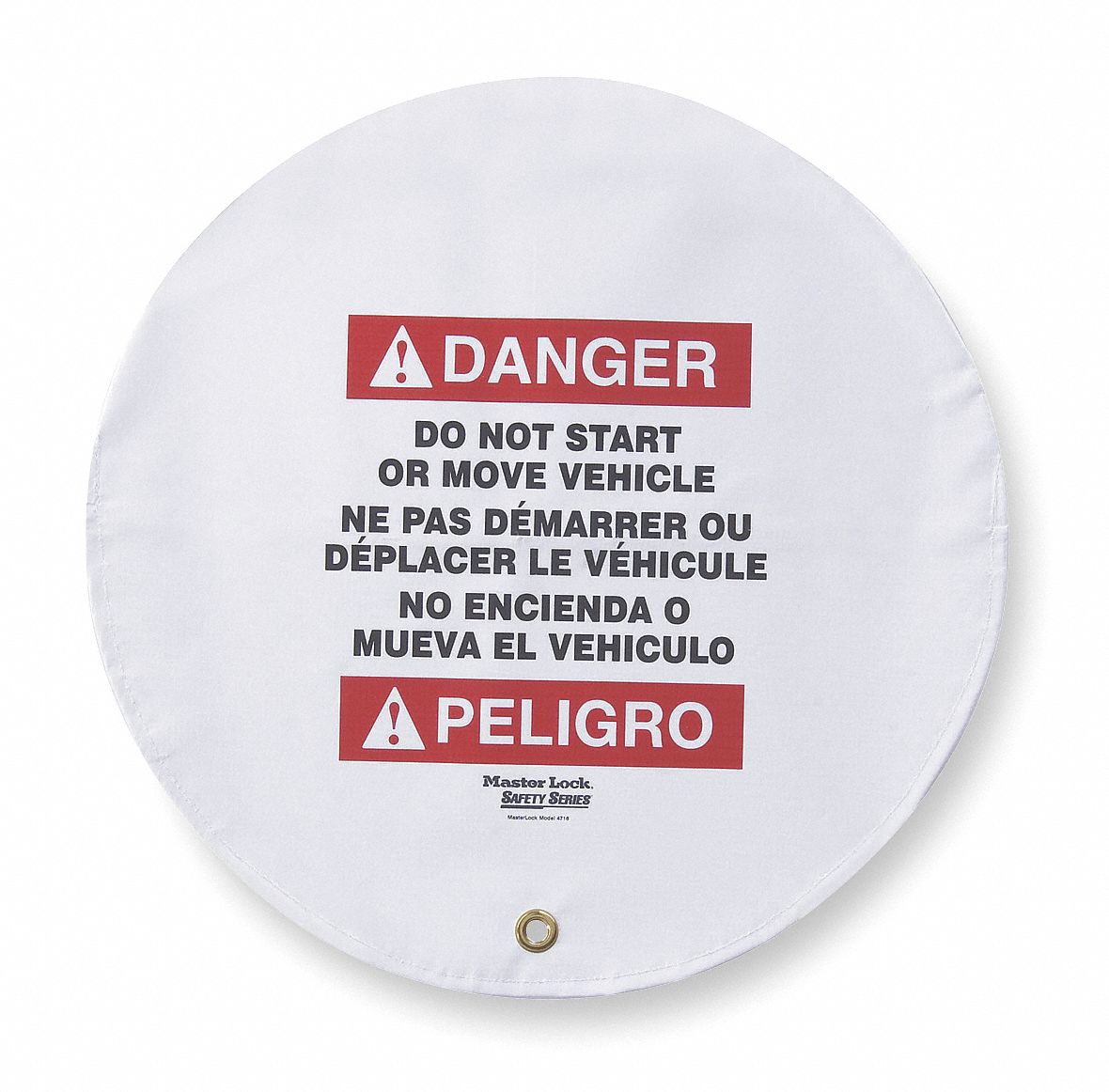 Vinyl, Danger Sign, White, Surface - Grainger