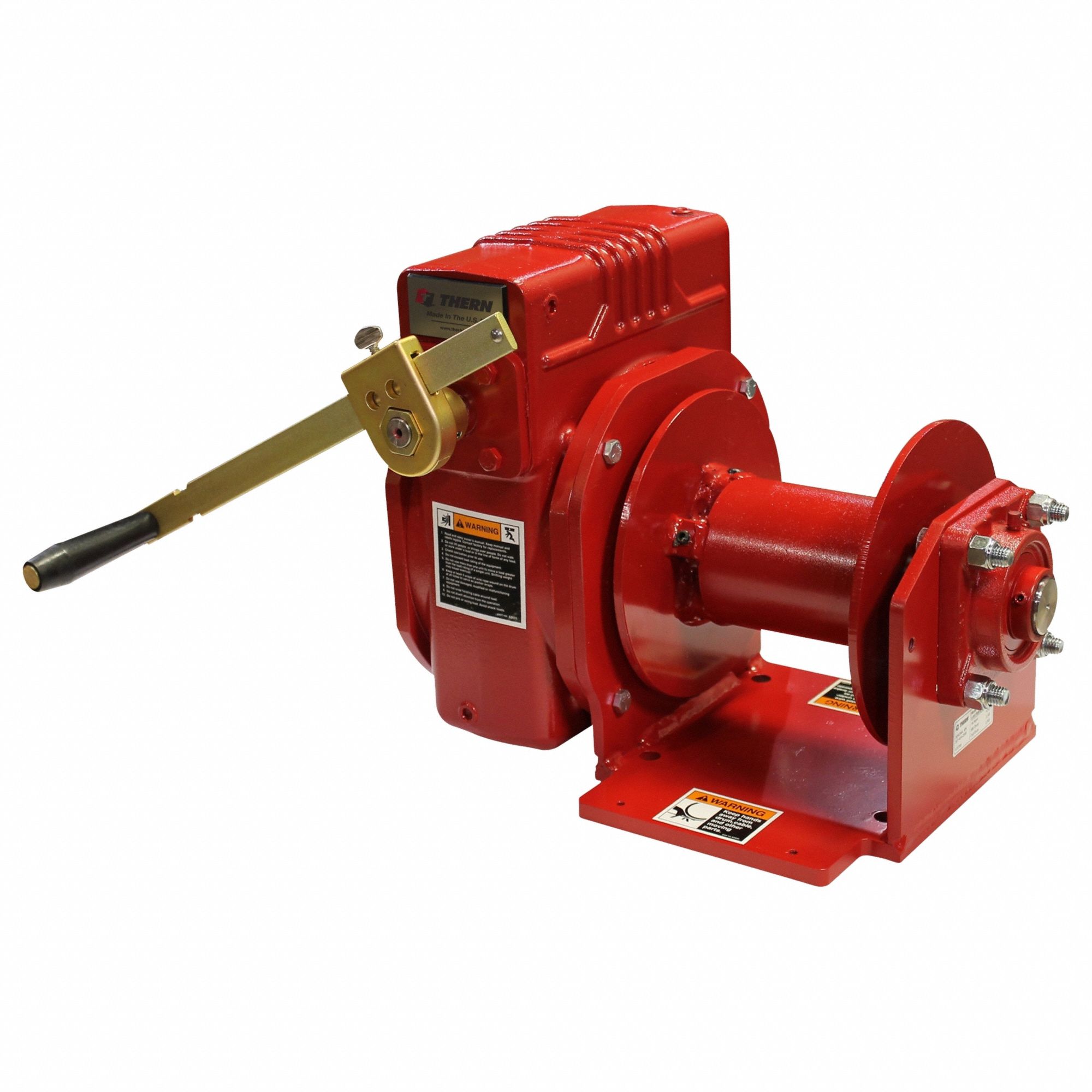 THERN, Pulling, 4,600 lb First Layer Load Capacity, Manual Winch ...