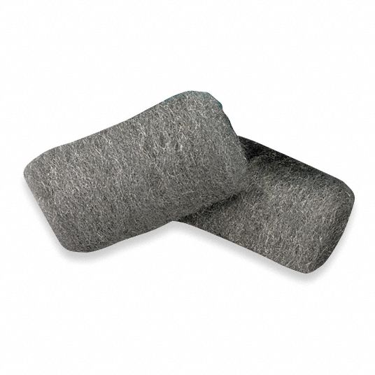 Industrial Grade Steel Wool, 3 Grit, 16 PK - Grainger