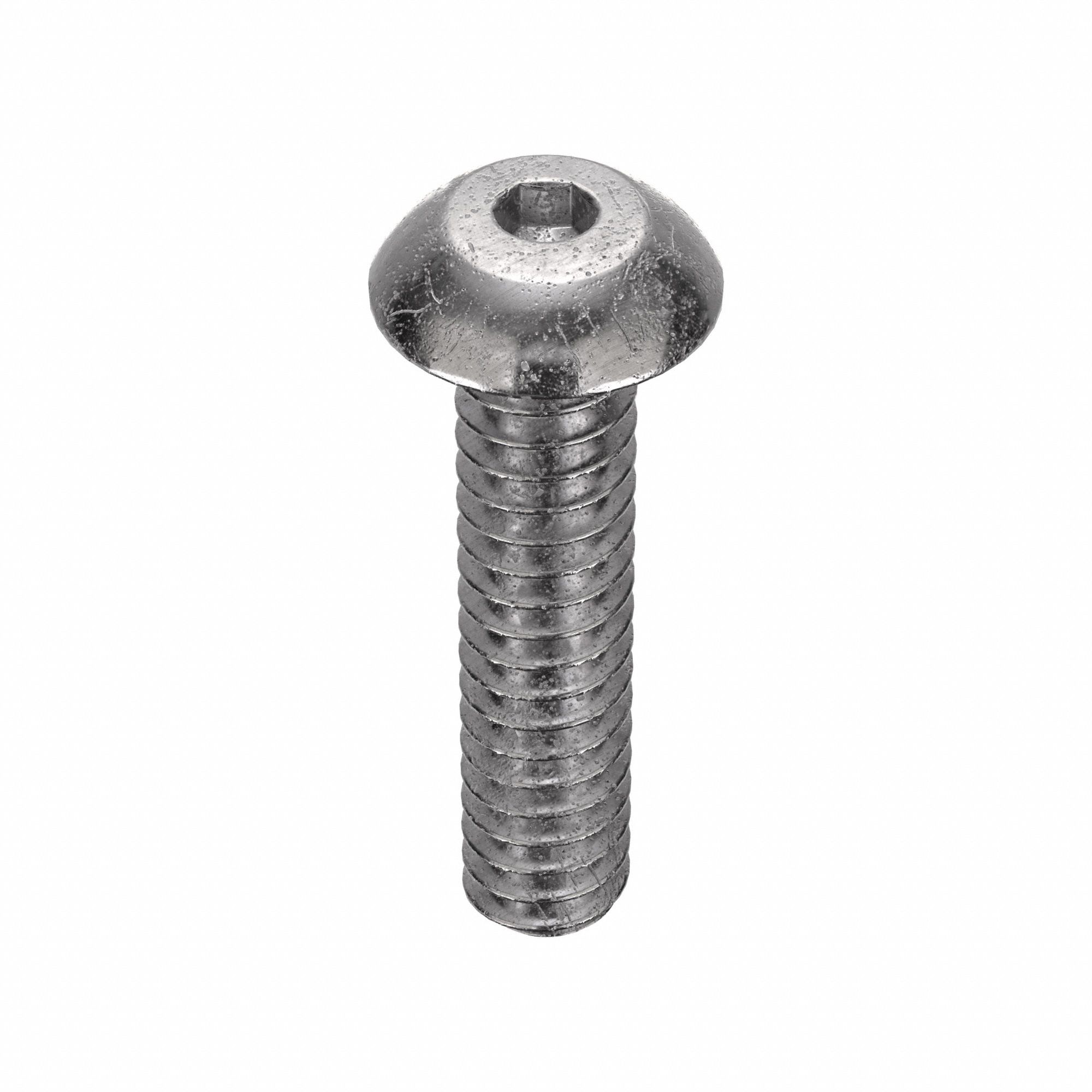 APPROVED VENDOR Tornillo de Cabeza Hueca,Redonda,#6-32,5/8" Long., Material Acero Inoxidable,Sin ...