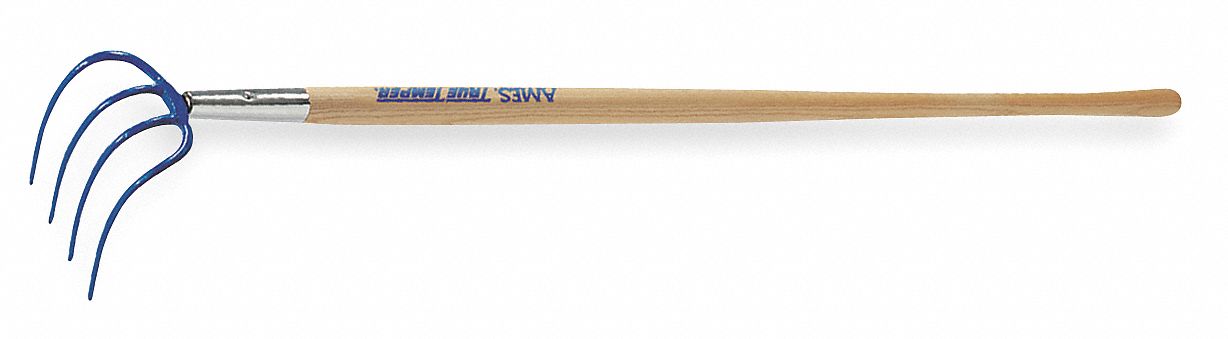 Potato Hook, Wood Handle Material, 54" Handle Length, Width of Tines 6 ...