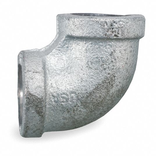 GRAINGER APPROVED Galvanized Malleable Iron Elbow, 90 Degrees, 2-1/2 ...