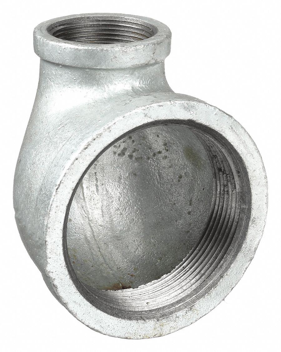 Galvanized Malleable Iron Reducing Elbow, 90°, 3" x 2-1/2" Pipe Size ...