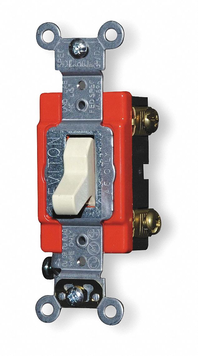 Illuminated Wall Switch, 1-Pole, Maintained, Toggle - Grainger
