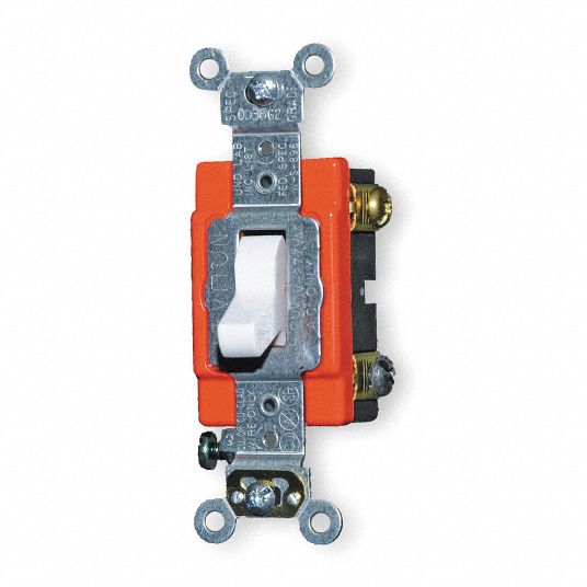 Illuminated Wall Switch, 3-Way, Maintained, Toggle - Grainger