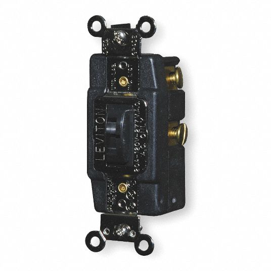 Wall Switch, 2-Pole, 3 Position, Center Off, Maintained, Locking Toggle ...