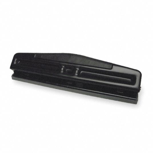 Paper Punch,3-Hole,Blk,11 Sheet - Grainger