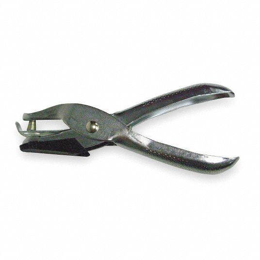Paper Punch,1-Hole,Silver,6 Sheet - Grainger
