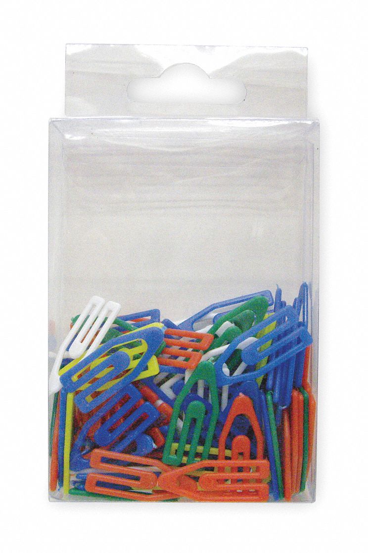 Plastic Paper Clip, 1 in - Grainger
