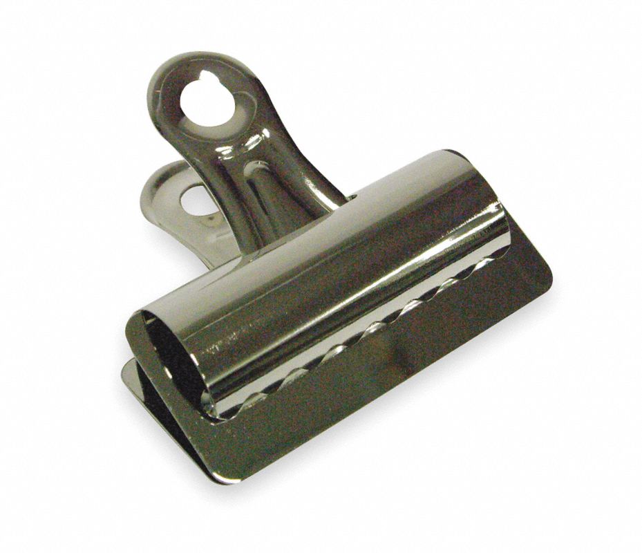 GRAINGER APPROVED Clip Bulldog , 3 pulg , Metal , Plata , Piezas por ...
