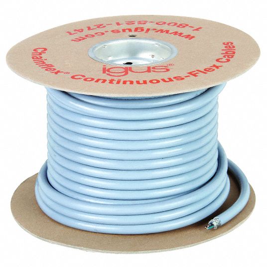 CHAINFLEX, 16 AWG Conductor Size, 3 Conductors, Control Cable - 2WGT9|CF140US-15-03-100 - Grainger
