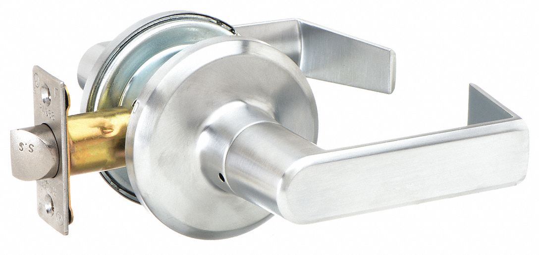 DORMAKABA, Passage Lever Locksets, Chrome, Door Lockset - 2WHJ4 ...