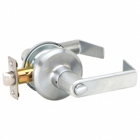 DORMAKABA, Privacy Lever Locksets, Chrome, Door Lockset - 2WHJ8 ...
