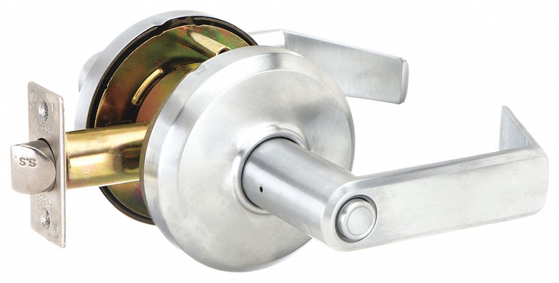 DORMAKABA, Privacy Lever Locksets, Chrome, Door Lockset - 2WHK3 ...