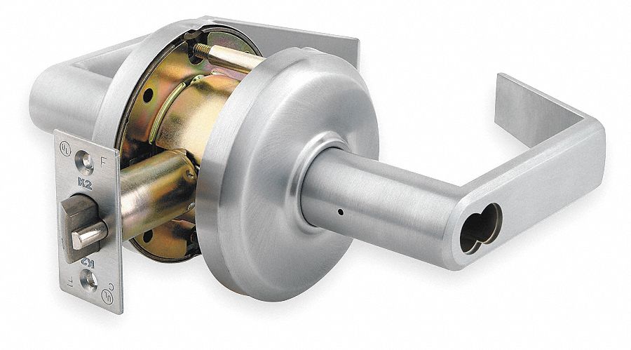 DORMAKABA, Classroom Lever Locksets, Chrome, Door Lockset - 2WHL3 ...