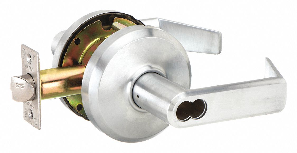 DORMAKABA, Storeroom Lever Locksets, Chrome, Door Lockset - 2WHL4 ...
