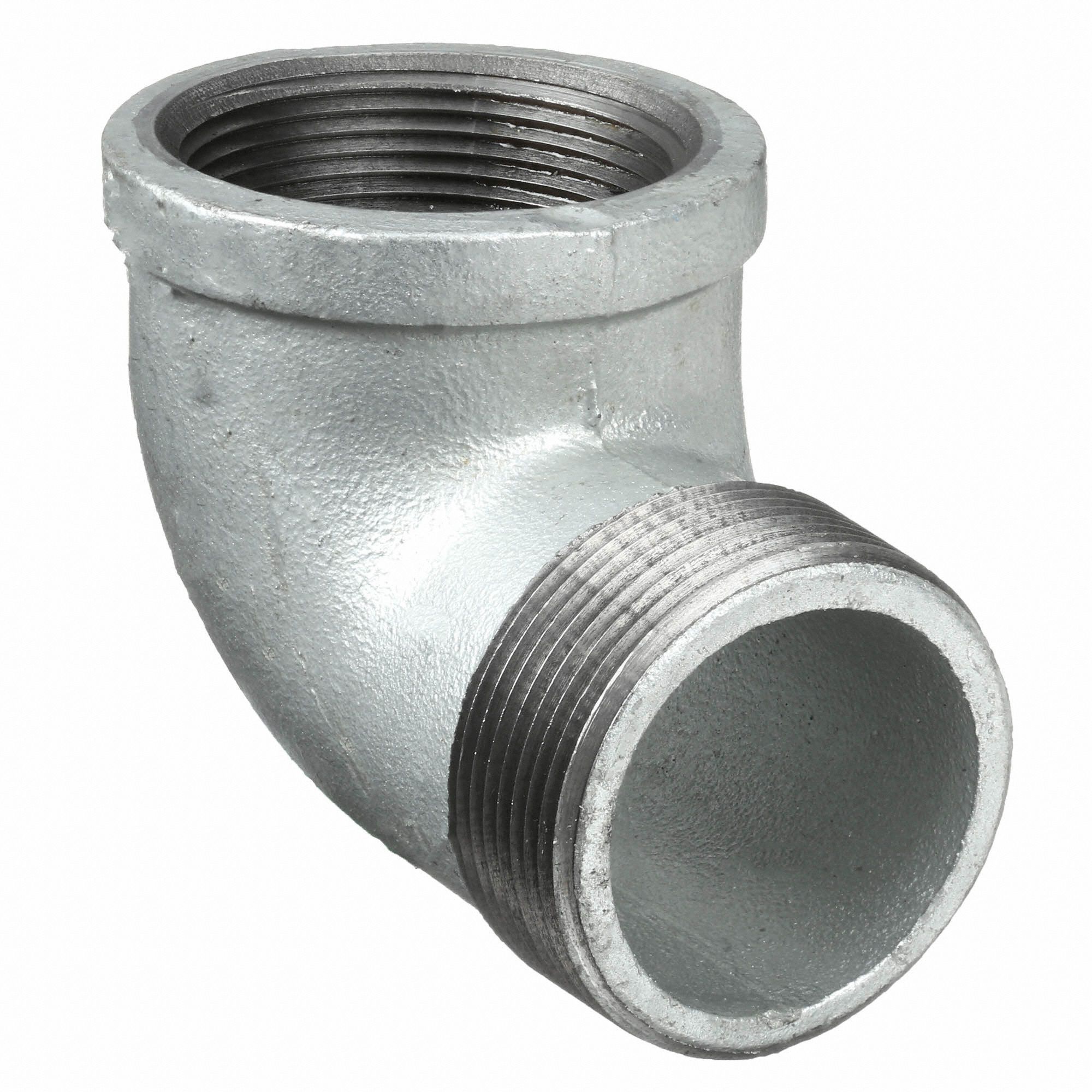 GRAINGER APPROVED Galvanized Malleable Iron Street Elbow, 90°, 2-1/2 ...