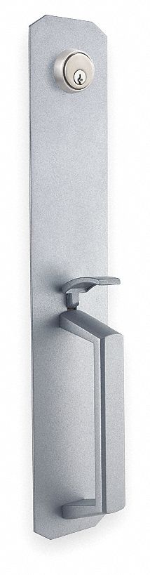 DORMAKABA, 36 in Max Door Wd, Chrome, Mechanical Exit Device Trim ...