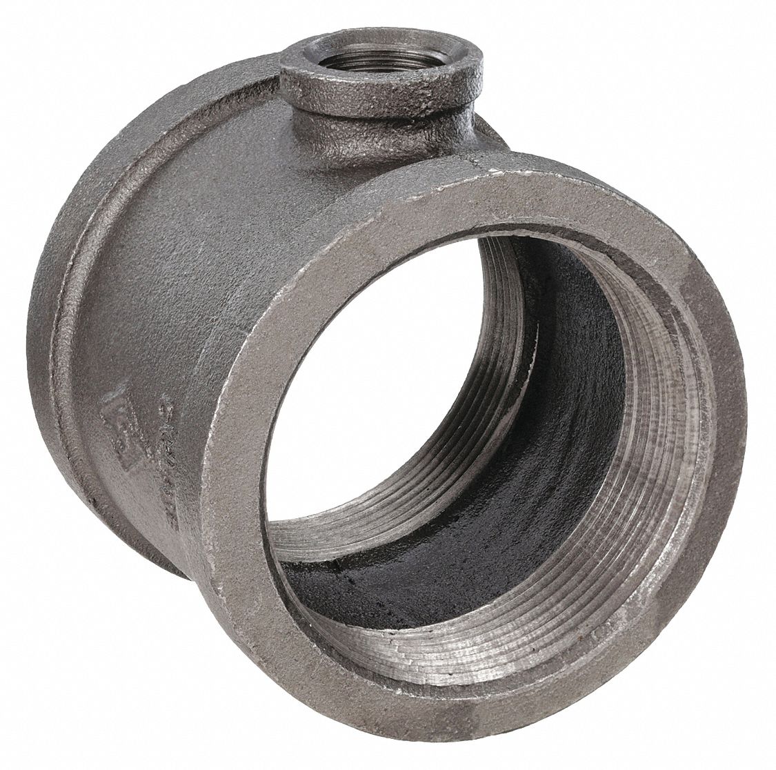 Malleable Iron, 3 in x 3 in x 3/4 in Fitting Pipe Size, Reducing Tee ...