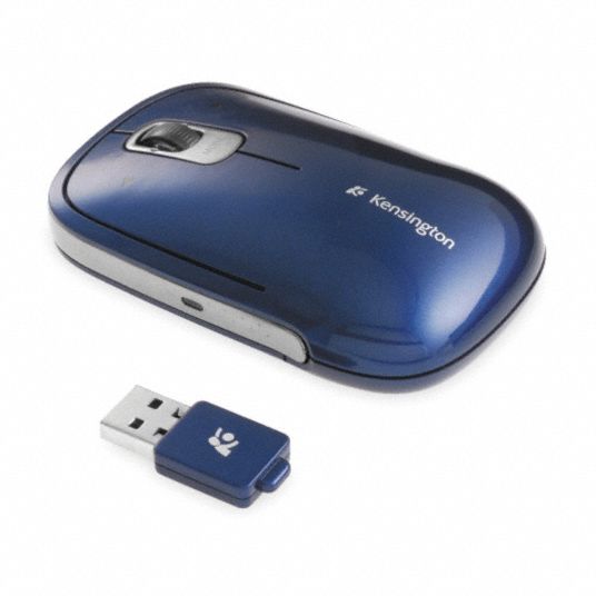 Wireless Mouse, Laser, Deep Blue, USB - Grainger