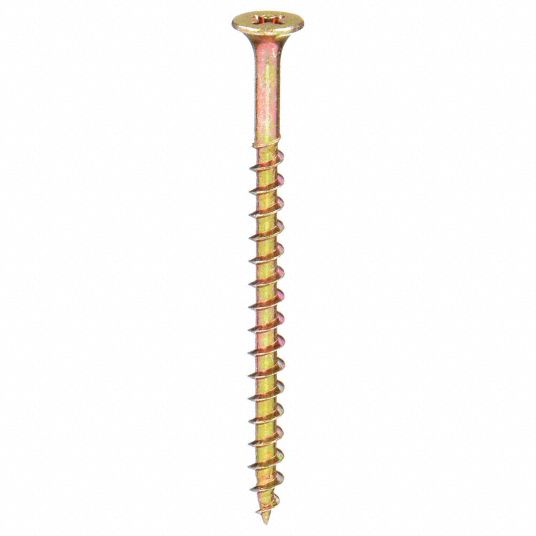Particleboard Screw, PK 100 - Grainger