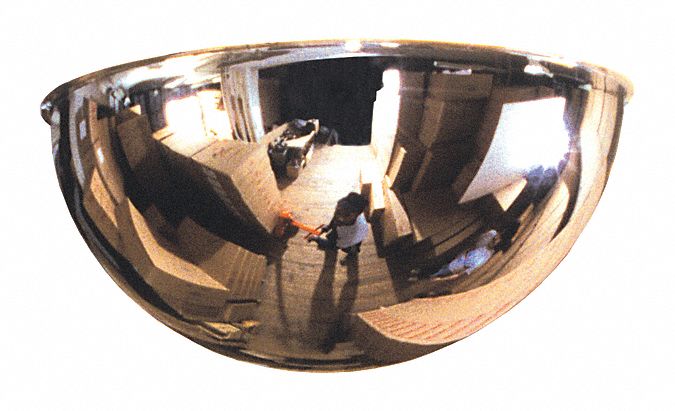APPROVED VENDOR FULL DOME MIRROR, ACRYLIC, 32 IN D, GALVANIZED STEEL ...