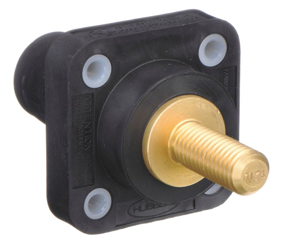 HUBBELL Receptáculo Hembra,Perno,Negro,2/0 a 4/0 - 2XB54 | HBLFRSBK ...