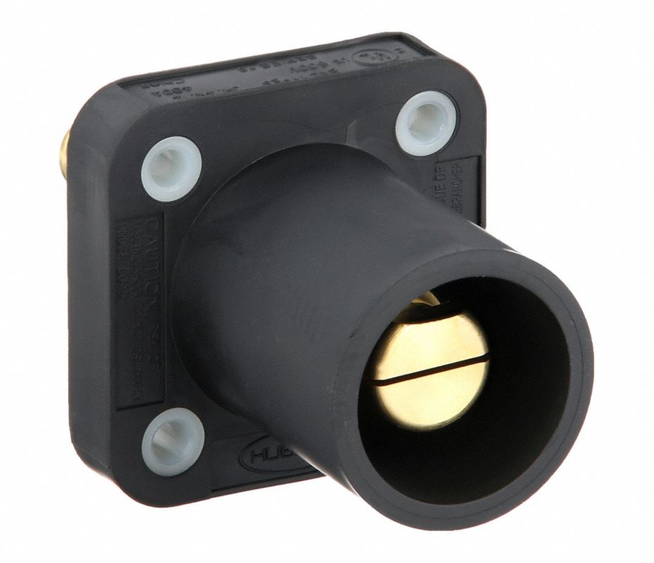 HUBBELL Receptáculo Macho,Perno,Negro,2/0 a 4/0 - 2XB69 | HBLMRSBK ...