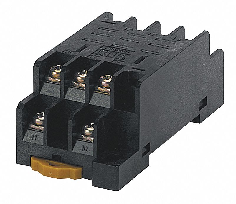 OMRON, 10 A Rating, DIN-Rail & Surface Socket Mounting, Relay Socket ...
