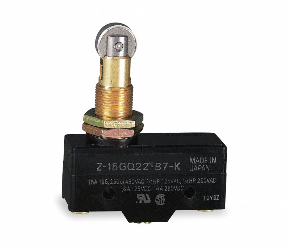 OMRON Interruptor de Resorte: Serie Dimensión Z , 15A @ 480V , Actuador Montaje en Panel ...