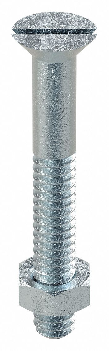 3/16"-24 Thread Size, 1 1/2 in Lg, Stove Bolt - 2XJ62|658151-PG - Grainger