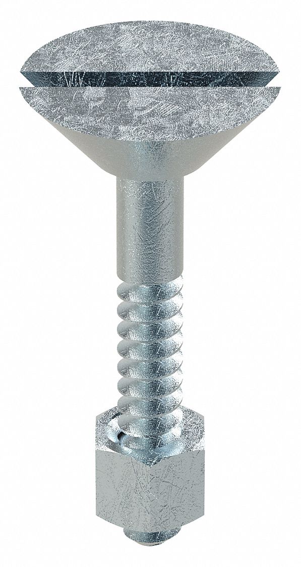 3/8"-16 Thread Size, 1 1/2 in Lg, Stove Bolt - 2XJ79|658209-PG - Grainger