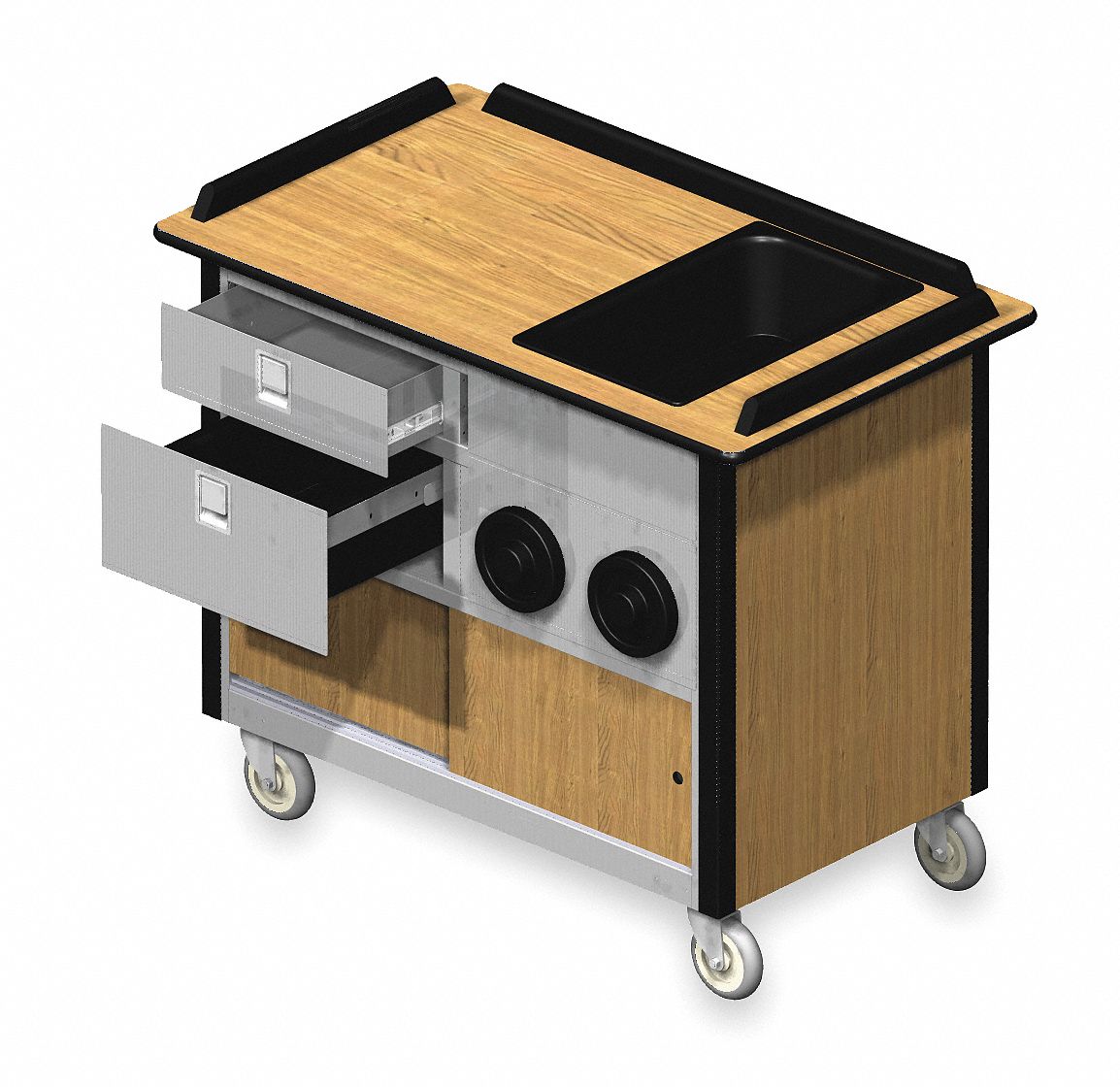 LAKESIDE, 44 1/2 in Overall Lg, 38 in Overall Ht, Hydration Cart ...