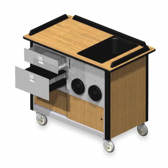 LAKESIDE, 44 1/2 in Overall Lg, 38 in Overall Ht, Hydration Cart ...