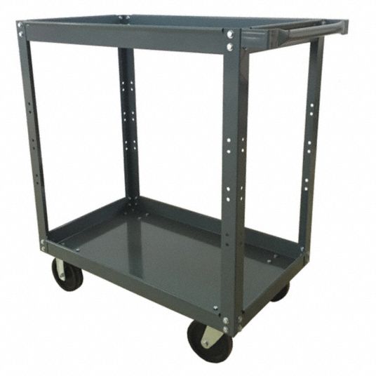 1,000 lb Load Capacity, 36 in x 24 in, Utility Cart with Lipped Metal ...