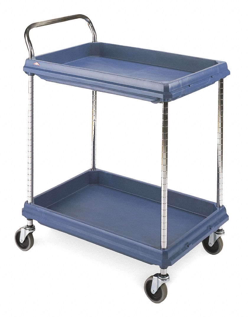 Utility Cart, 300 lb Load Capacity, Number of Shelves 2, 36 in x 26 in ...
