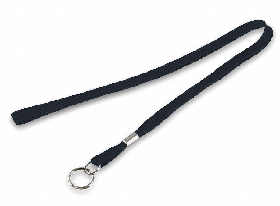 Flat Neck Cord,Black,5/16 In,PK10 - Grainger