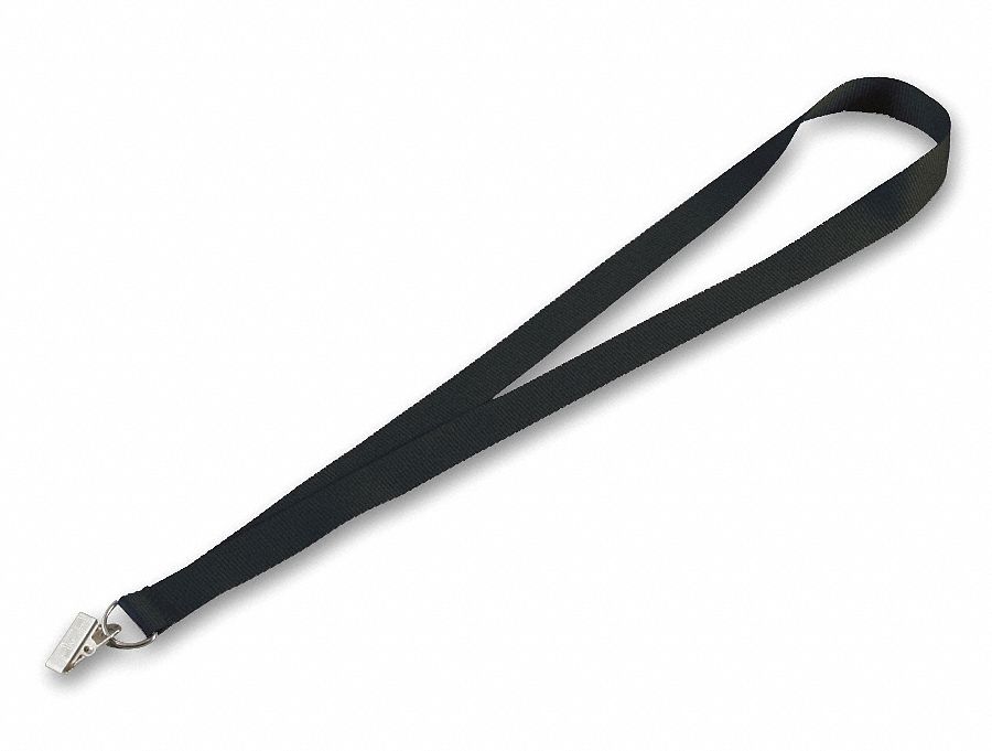 Flat Neck Cord,Black,3/8 In,PK10 - Grainger