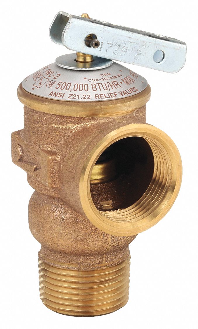 CASH ACME, MNPT x FNPT, 3/4 in x 3/4 in, Pressure Relief Valve - 2XLA7 ...