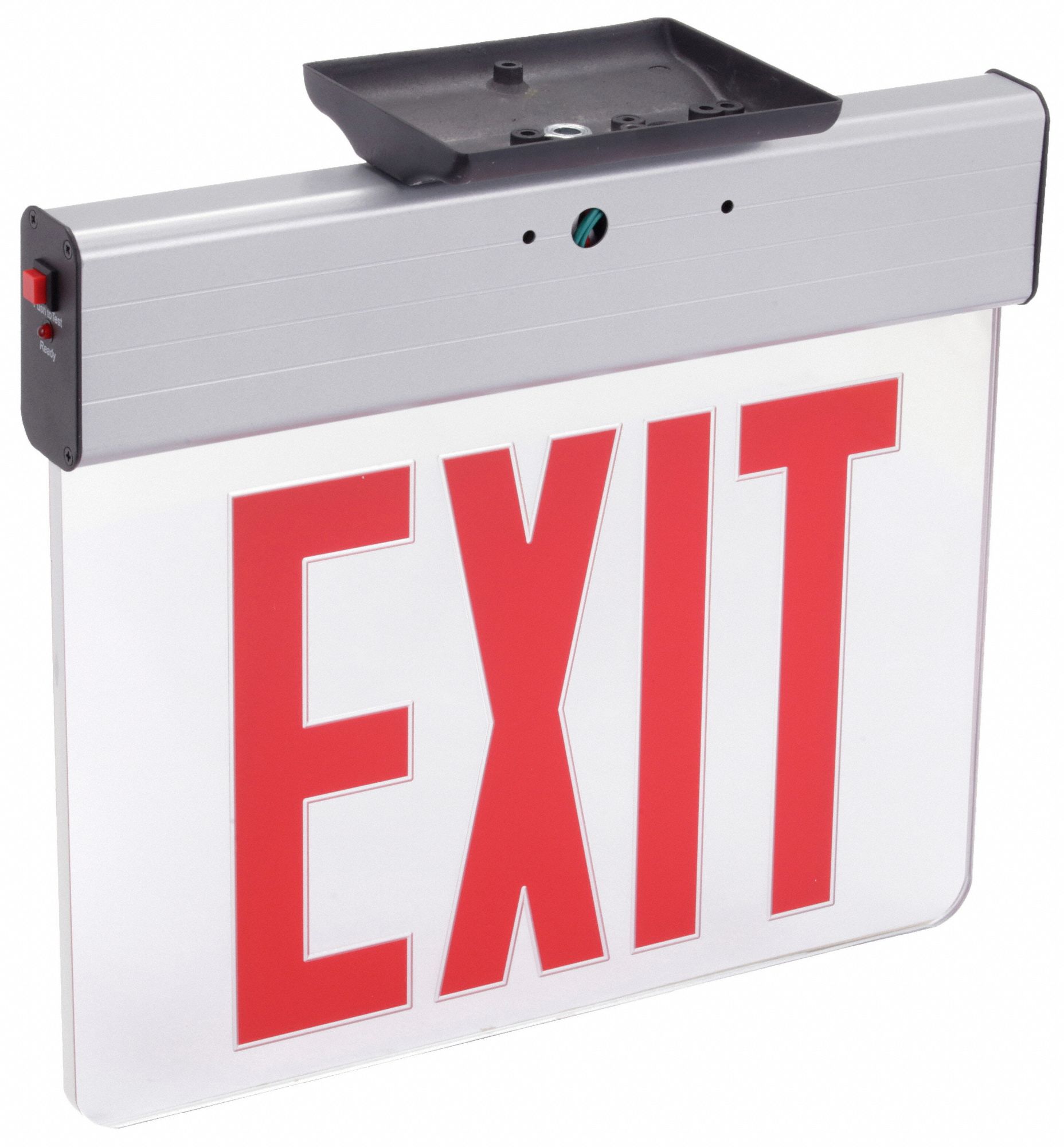 2 Faces, Red, Edge-lit Exit Sign - 2XLG7|EDGNY 2 R EL M4 - Grainger